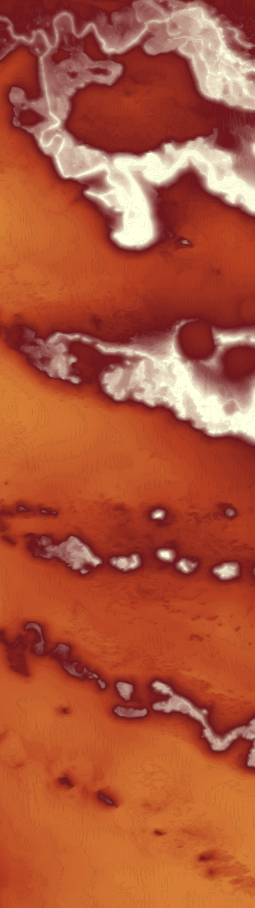 Contour Art of Mars Topography | engelsjk
