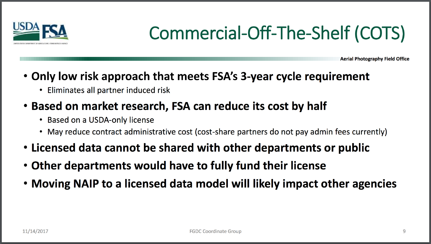 NAIP: The Loss of a Public Good | engelsjk